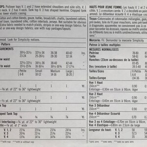 Simplicity 7292 90s Pullover Top Pattern: Neckline, Sleeve, Length ...