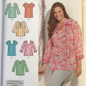 Simplicity 1461 Women's Tunic With Neckline & Sleeve Variations Split ...