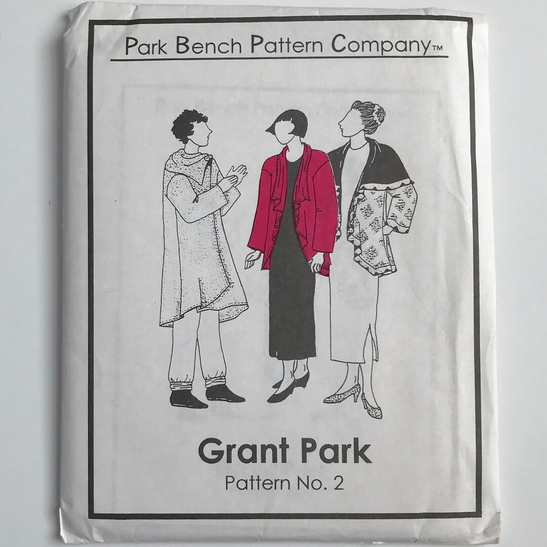 Grant Park 1990s Blouse Pattern #2 Open Front Jacket Park Bench Sewing ...