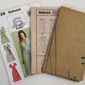 Butterick 5030 Dress, Belt and Sash: Semi-fitted, Flared, Wrapped Dress ...