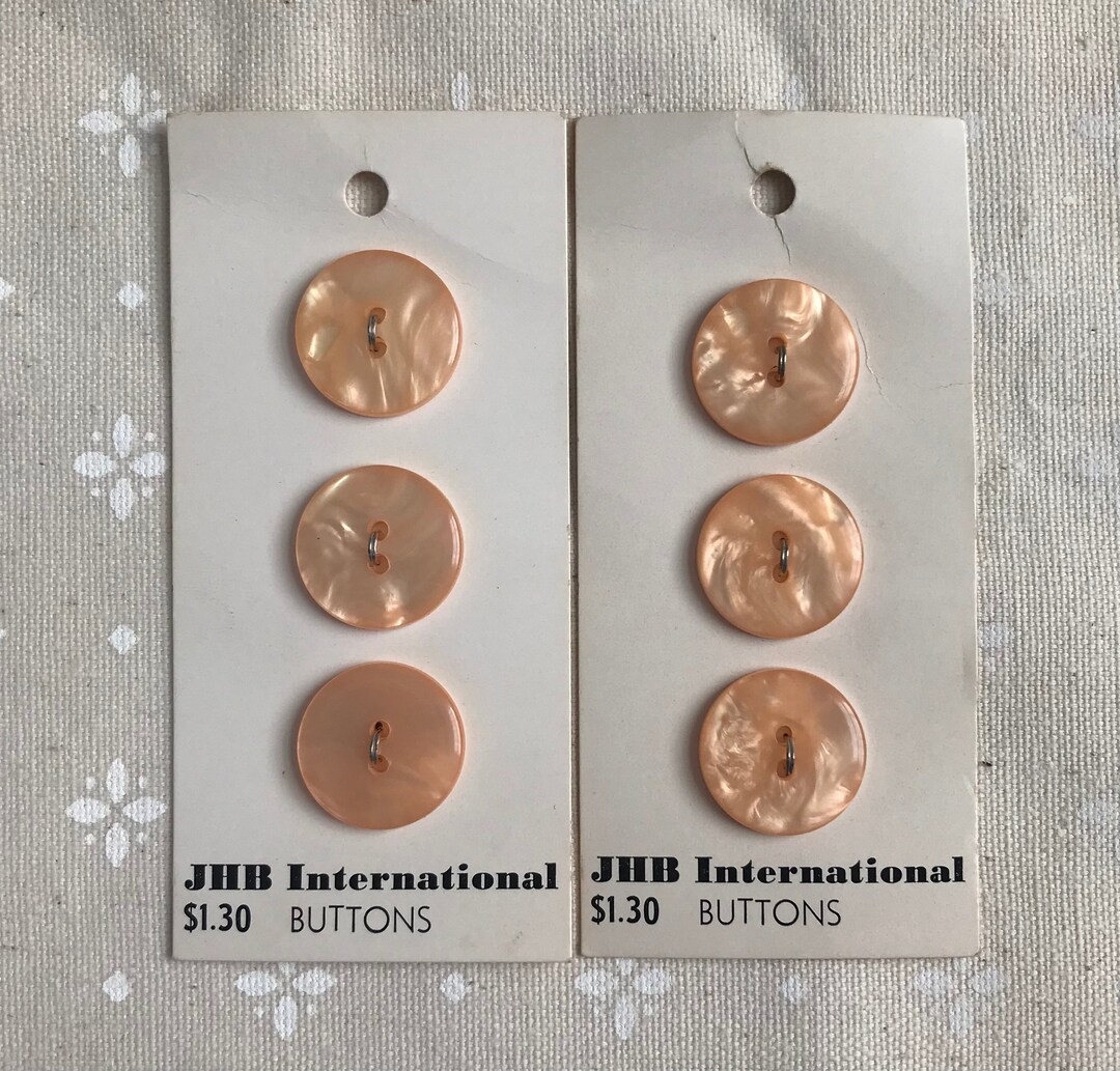 Light Peach 3/4 Inch Plastic Buttons, Shiny and Slightly Iridescent by ...