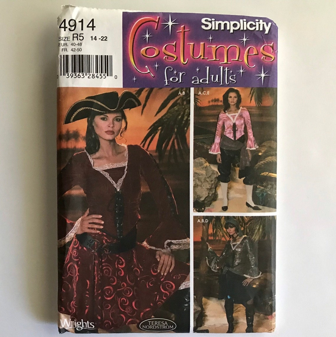 Simplicity 4914 Misses' Pirate Costumes Pattern - Etsy