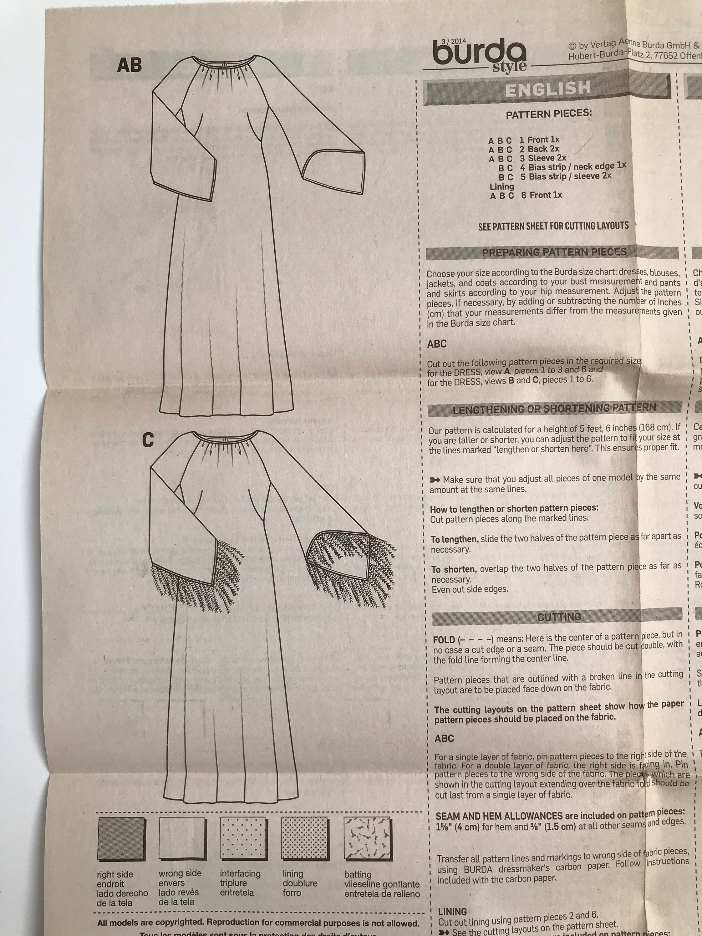 Burda 6892 Misses Dress Evening Gown Pattern Sheer Raglan - Etsy