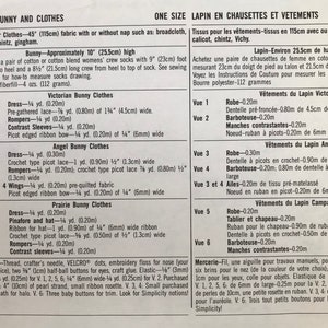 Simplicity 7421 1990s Sock Bunny and Clothes 10 Bunny With Victorian ...