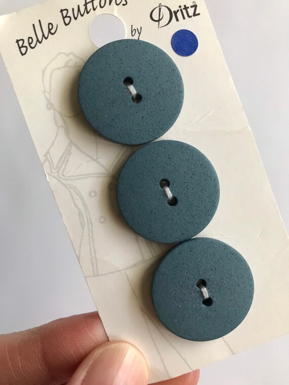 Large Blue Buttons 7/8 Inch Faux Stone Texture by Belle - Etsy