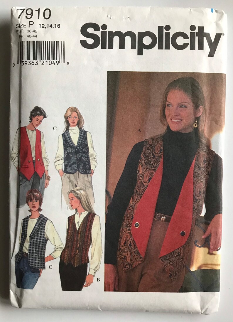 Simplicity 7910/9741 1990s Misses' Set of Reversible - Etsy