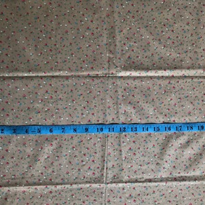 Small Colorful Floral Vintage Calico Print Fabric on Tan/light Camel ...