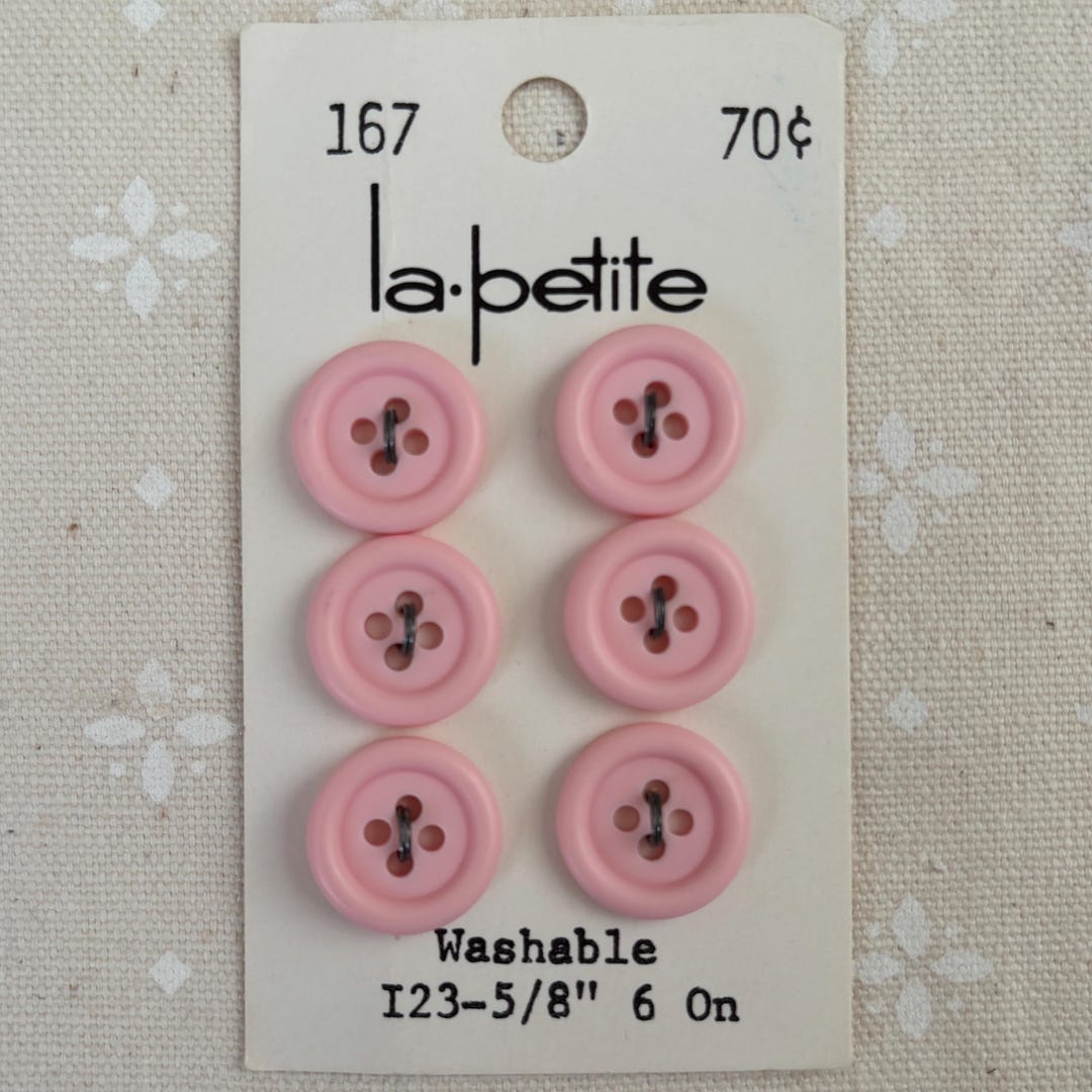 Light Pink Buttons, 9/16 Inch Diameter, Matte Classic 4-hole Shirt or ...