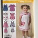 Simplicity 2461 Toddlers' Dress, Pinafore and Shorts Pattern Sizes 1/2 ...