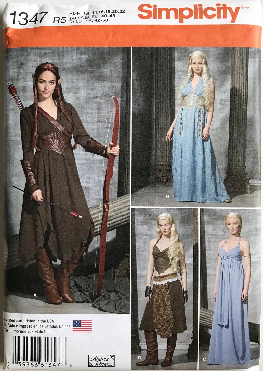 Simplicity 1347 Misses' Fantasy Costume Pattern Sexy Fairy, Elf, Lord ...