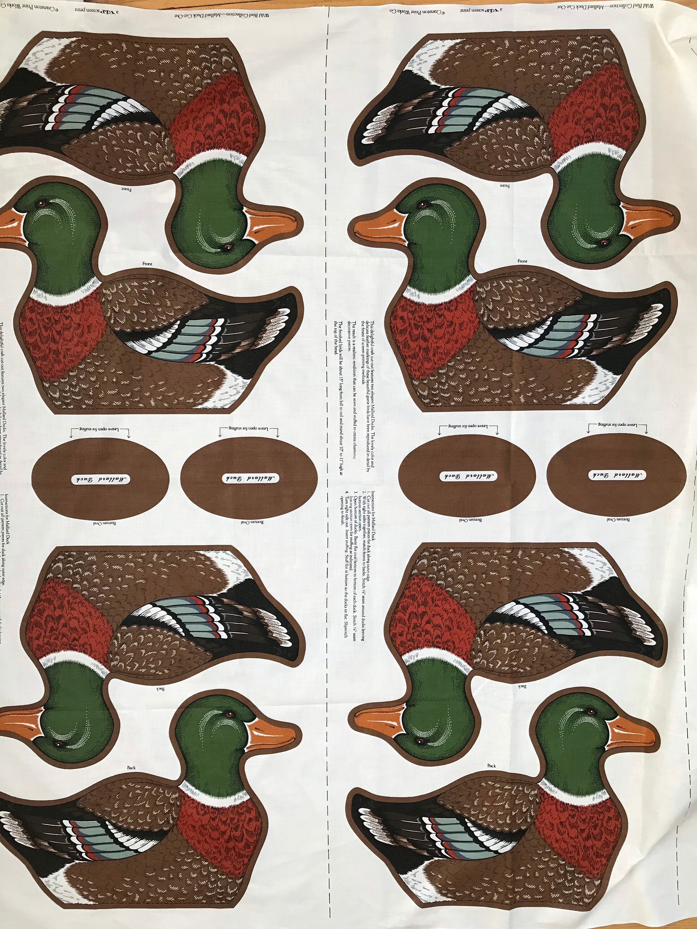 Mallard Duck Costume Pattern