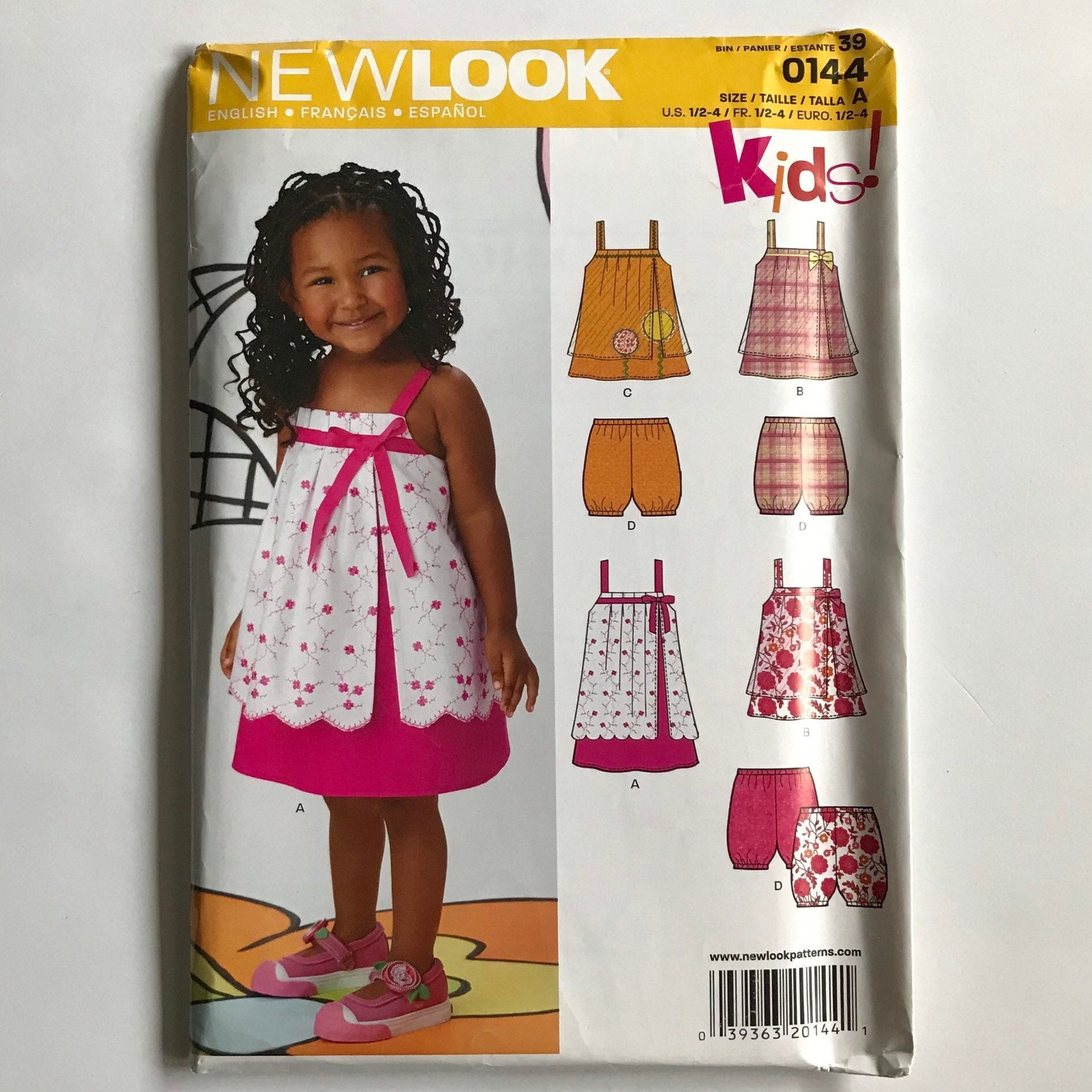 New Look 0144/6144 Toddlers' Dress, Top & Shorts/bloomers, Sleeveless ...
