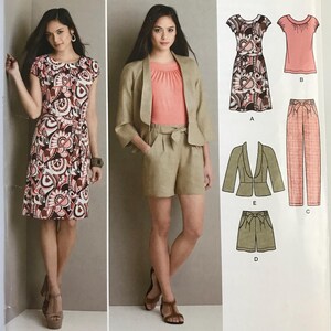 Simplicity 1808 Pants or Shorts, Jacket and Knit Dress or Top & Tie ...