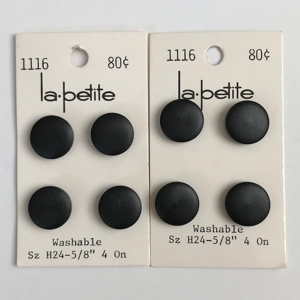 Black Matte Buttons - Etsy