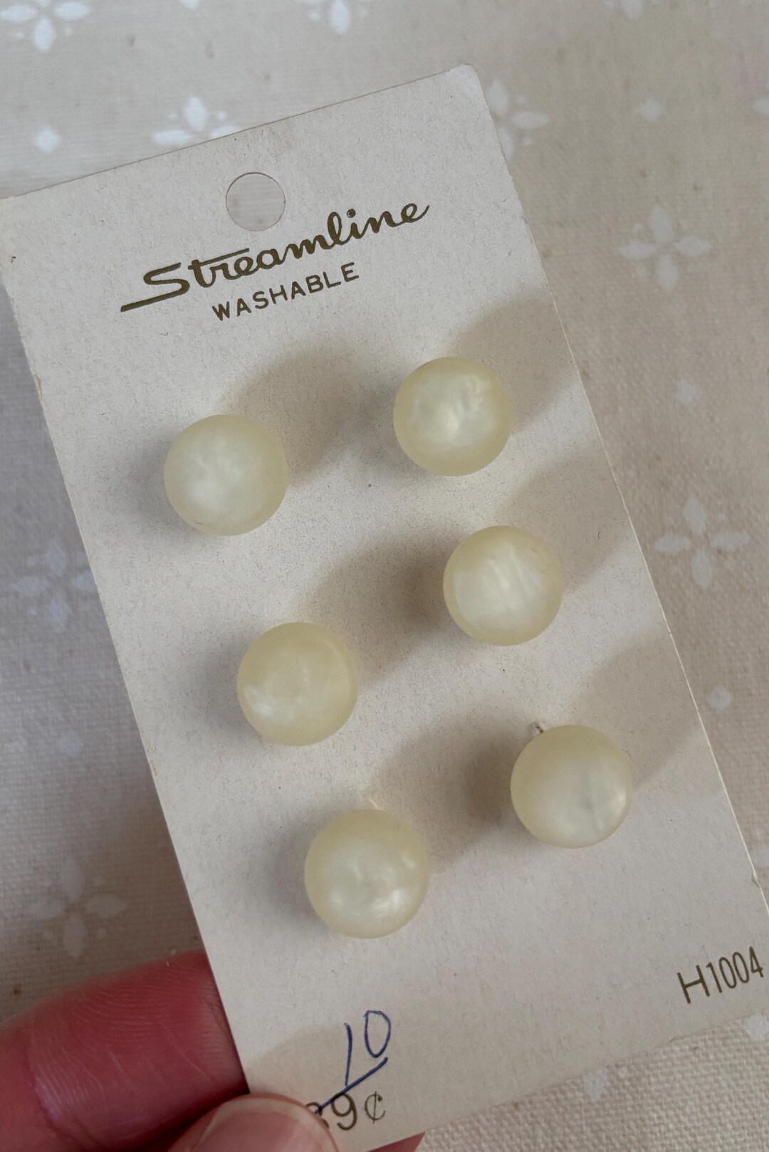 Cream/white Shank Buttons, 7/16 Inch Diameter, Frosted Dome 6 Total ...