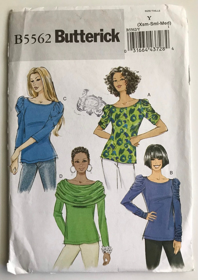 Butterick 5562 Misses' Knit Top Pattern Close Fitting - Etsy