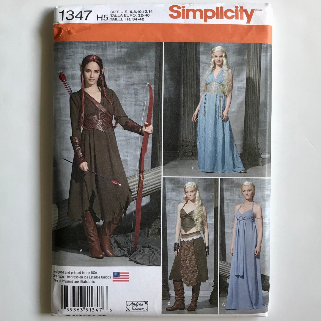 Simplicity 1347 Misses' Fantasy Costume Pattern Sexy Fairy, Elf, Lord ...