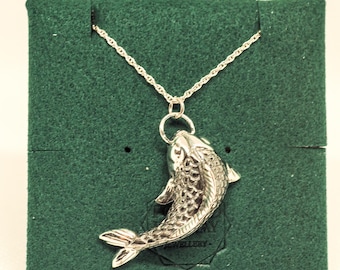 Koi Fish Pendant Necklace - Etsy