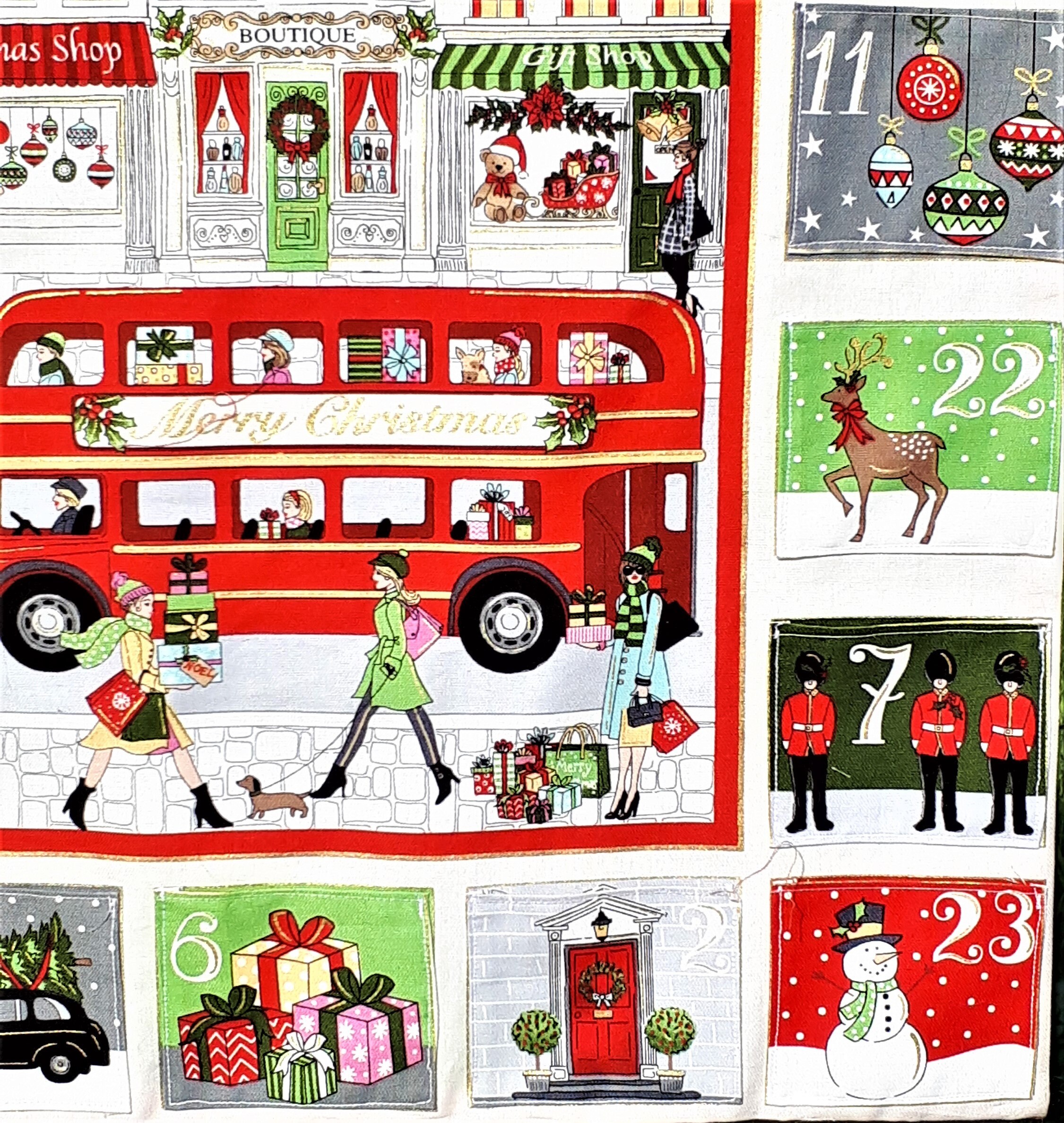 Fabric Advent Calendar London Christmas Fillable Calendar - Etsy Canada