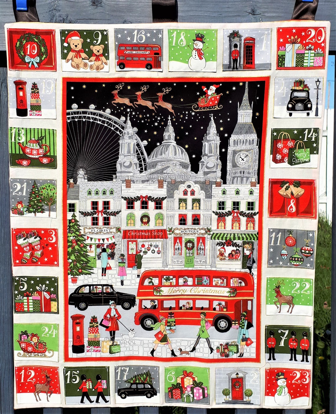 Fabric Advent Calendar London Christmas Fillable Calendar - Etsy Canada