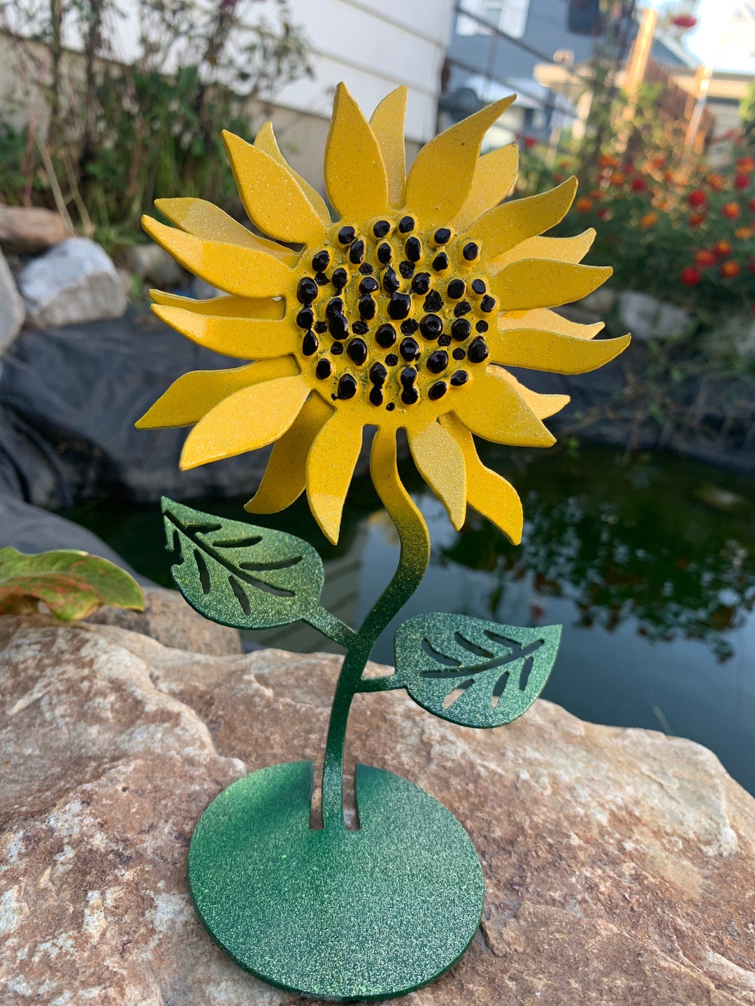Sunflower Metal Art - Etsy