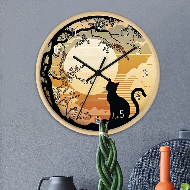 Cat Wall Clock - Etsy