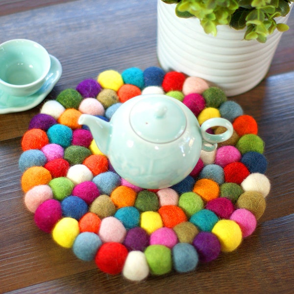 Felt Ball Trivet - Etsy
