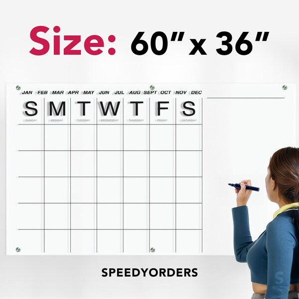 Dry Erase Calendar - Etsy