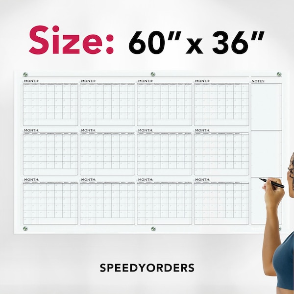 Giant Acrylic Calendar - Etsy