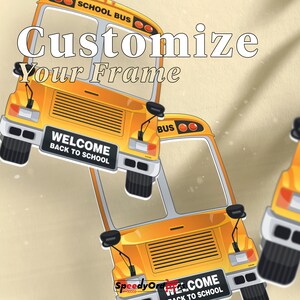 School Bus Photo Booth, School Bus Cutout Prop, School Bus Photo Frame ...