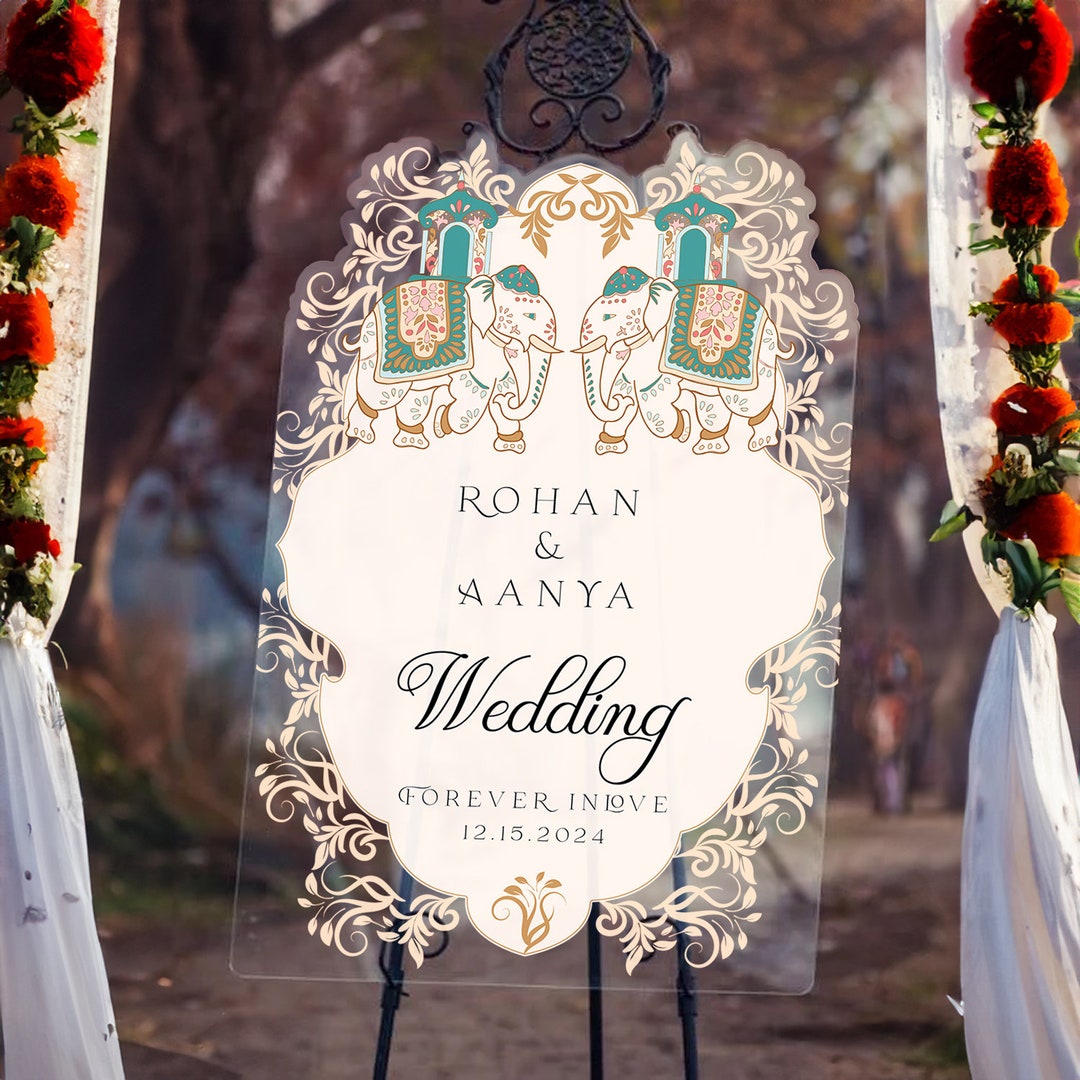 Indian Wedding Sign, Indian Wedding Welcome Sign, Indian Wedding Signs ...