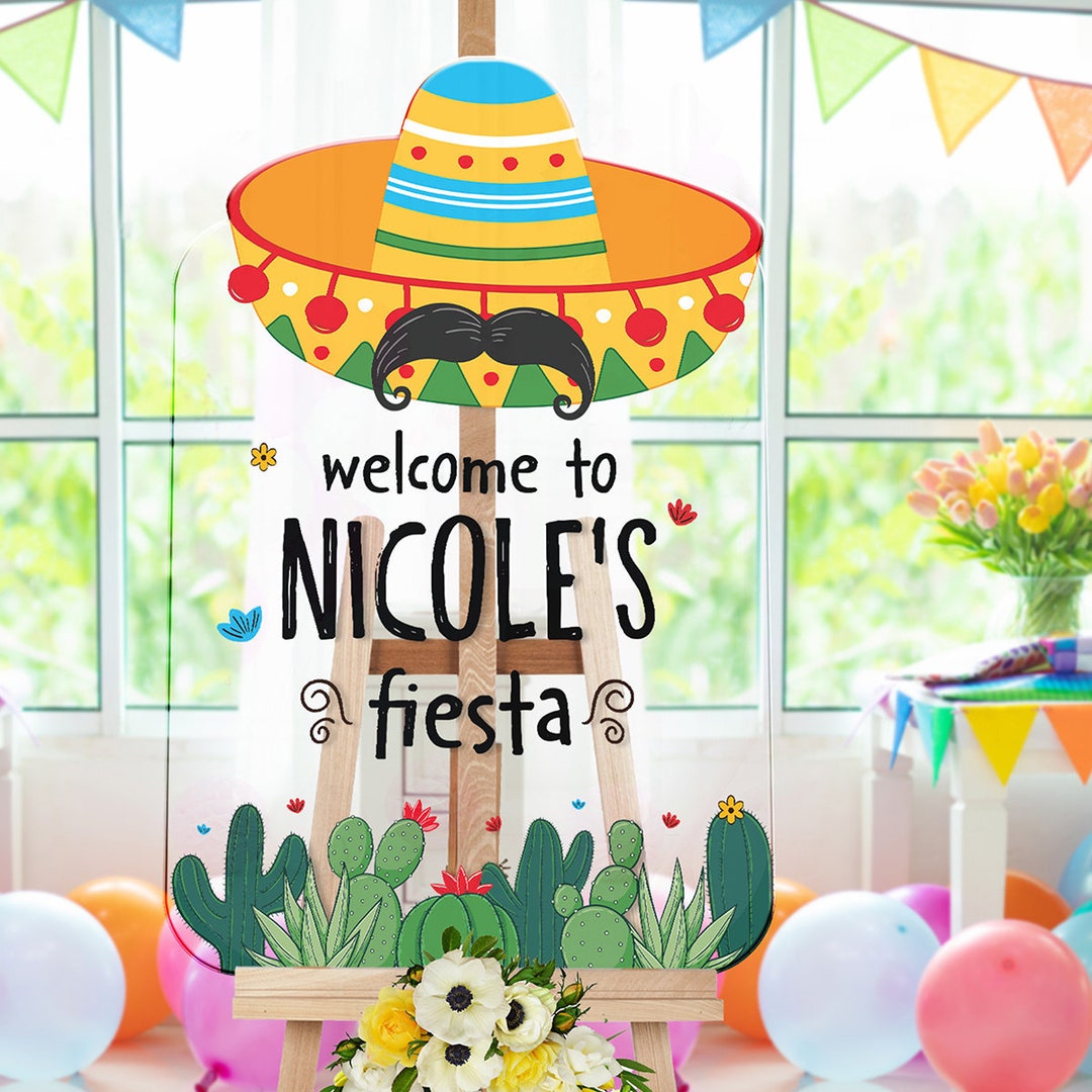 Fiesta Birthday Welcome Sign, Fiesta Party, Mexican Birthday Party ...