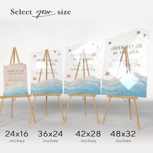 Beach Bridal Shower Sign, Customized Beach Theme Bridal Shower Welcome ...