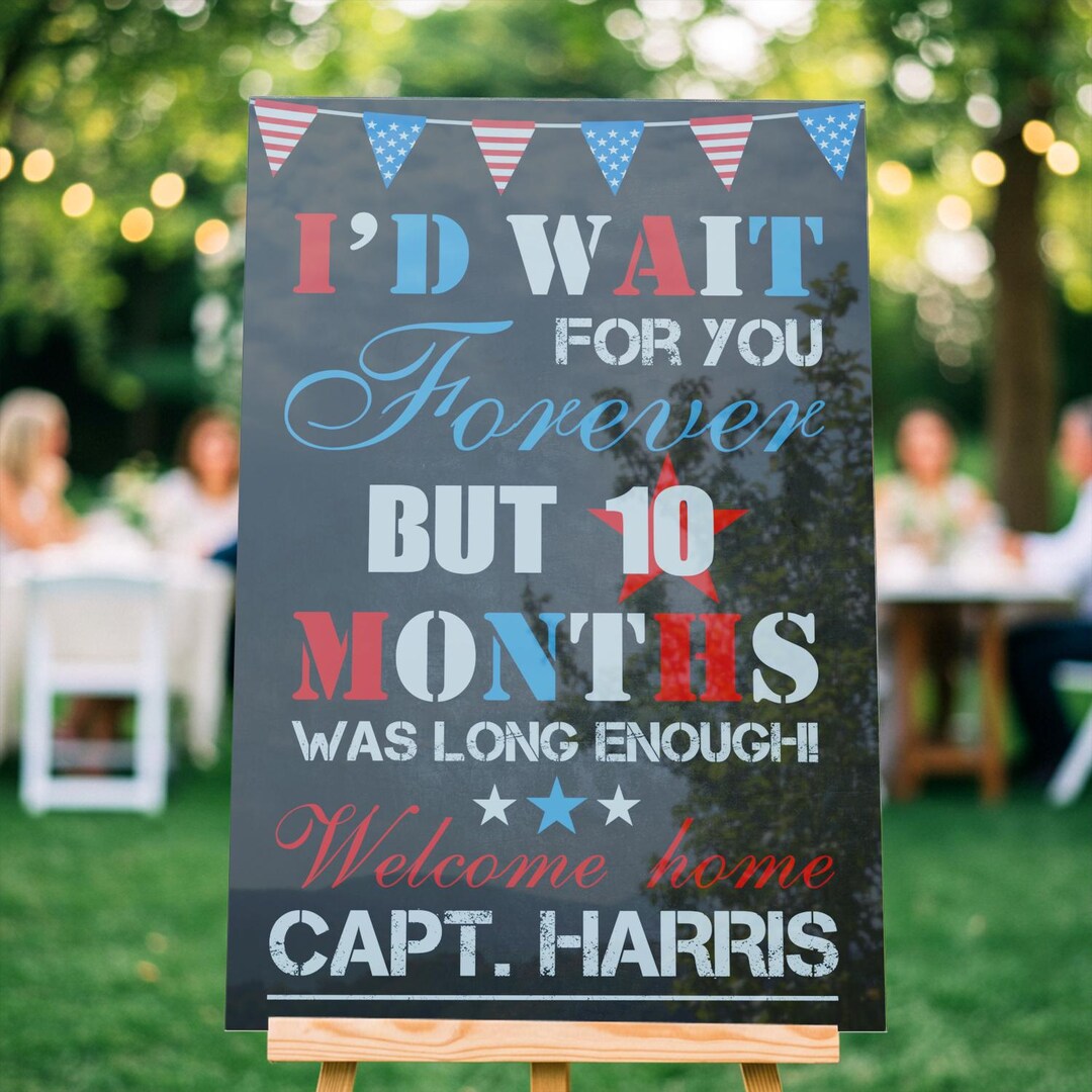 Welcome Home Military Sign - Homecoming Party Banner - Army Welcome ...