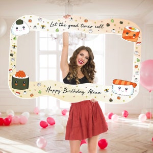 Sushi Birthday Photo Booth Frame, Sushi Party Photo Prop Frame, Sushi ...