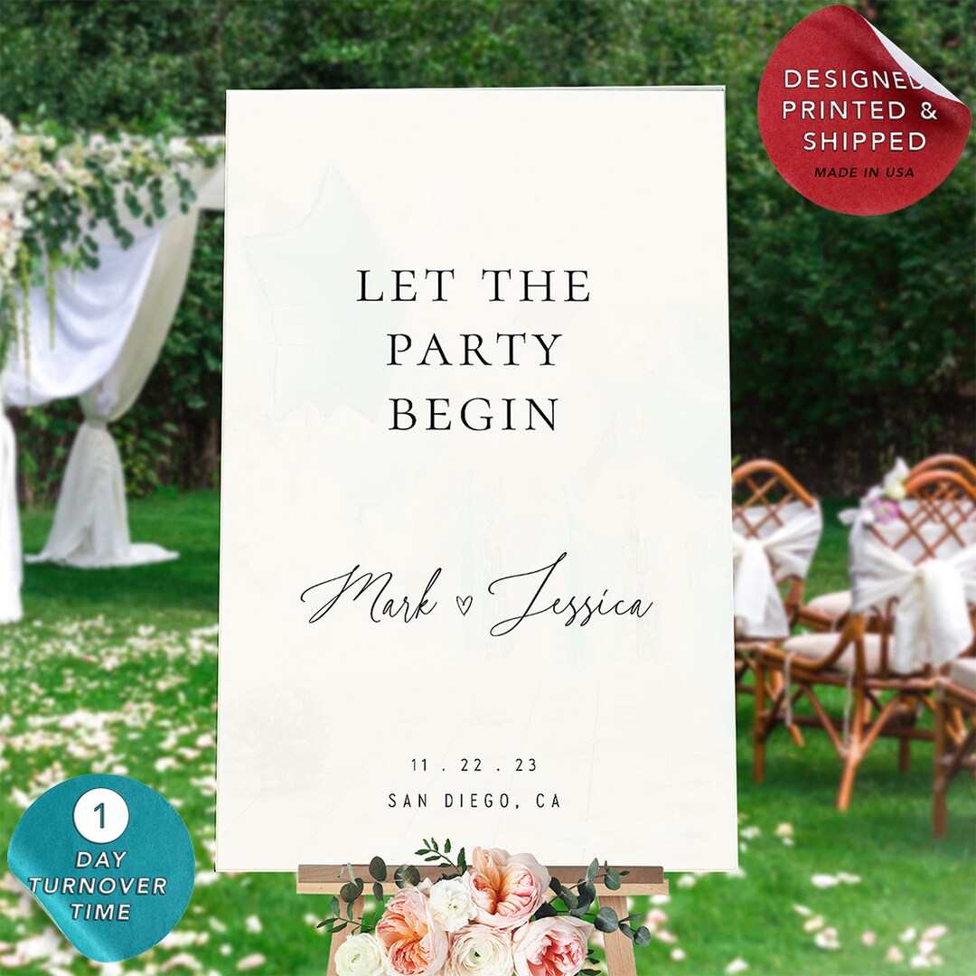 Wedding Party Welcome Sign, Welcome to the Wedding Sign, Minimalist ...