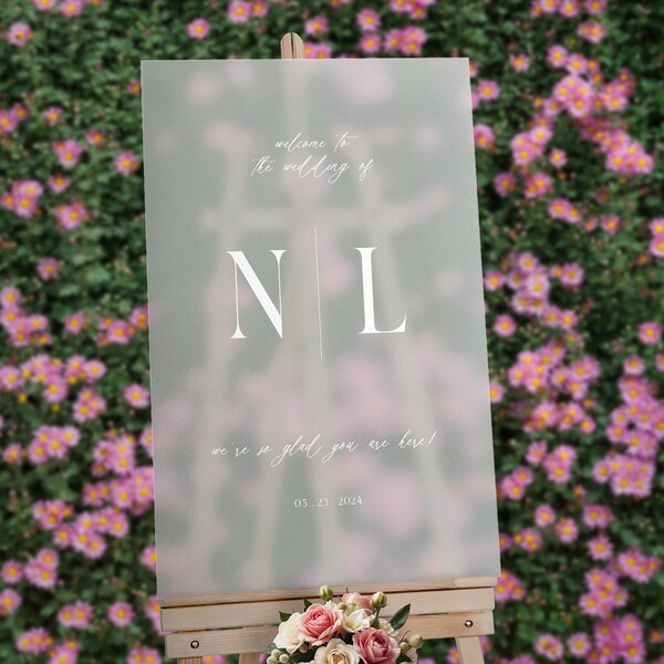 Initial Welcome Sign - Etsy