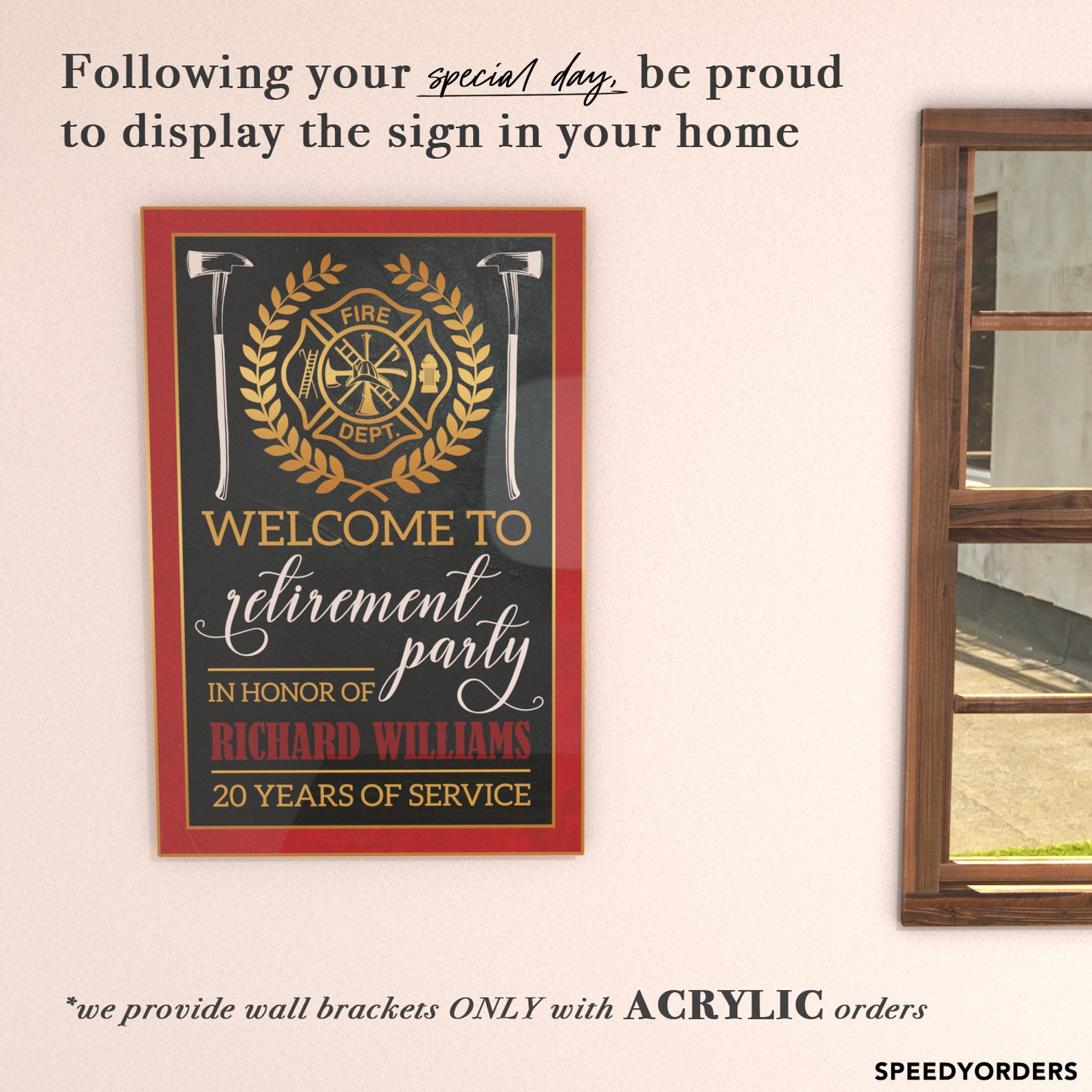 Firefighter Retirement Sign, Firefighter Retirement Welcome Sign ...
