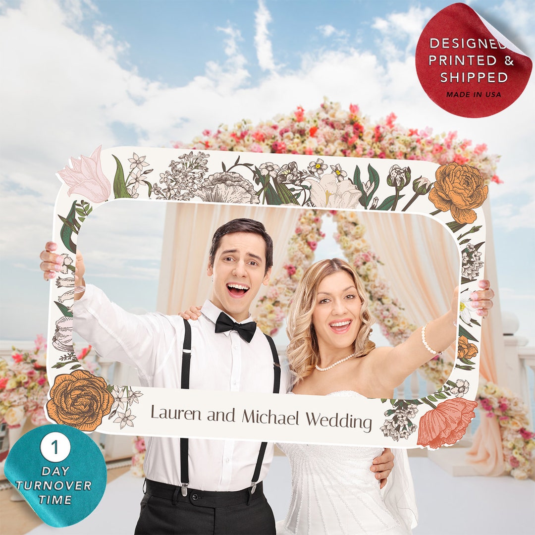 Wedding Photo Prop Frame, Wedding Photo Prop, Custom Selfie Frame ...