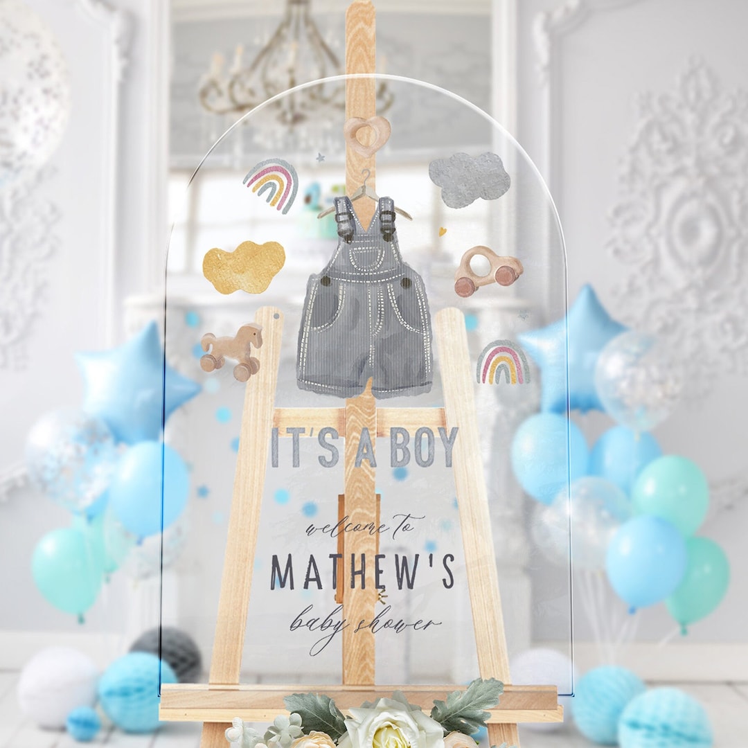 Its a Boy Baby Shower Welcome Sign, Baby Boy Shower Sign, Custom Baby ...