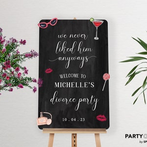 Divorce Welcome Sign, Divorce Party Sign, Funny Breakup Celebration ...