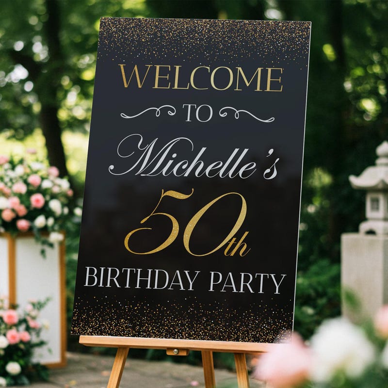 50th Birthday Banner - Etsy