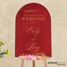 Red Wedding Welcome Sign, Red Wedding Sign, Personalized Wedding Sign ...