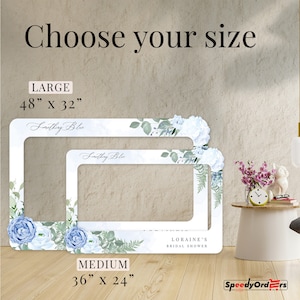 Bridal Shower Photo Booth, Something Blue Bridal Shower Selfie Photo ...