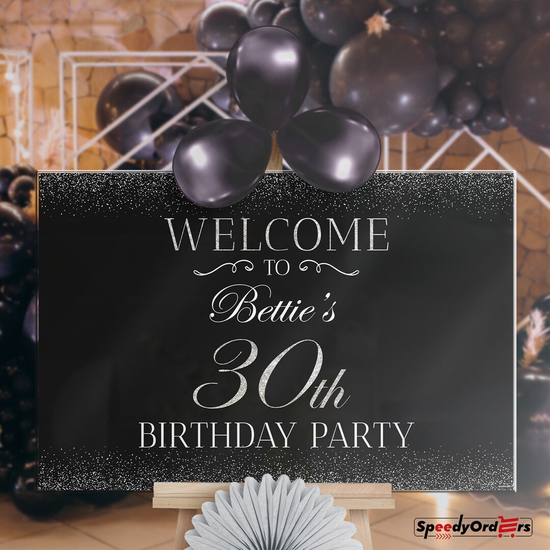 30th Birthday Sign Custom Welcome Sign for 30th Birthday - Etsy