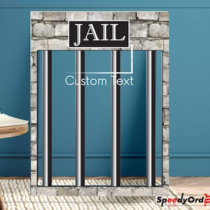 Jail Party Photo Booth Frame, Prison Jail Frame Prop, Police Birthday ...