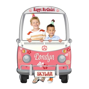 Hippie Bus Photo Booth, Hippie Bus Photo Prop, Hippie Van Cutout ...