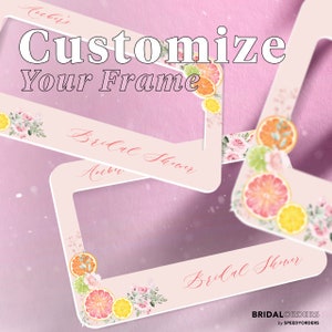 Main Squeeze Bridal Shower Photo Booth Frame, Grapefruit Bridal Shower ...