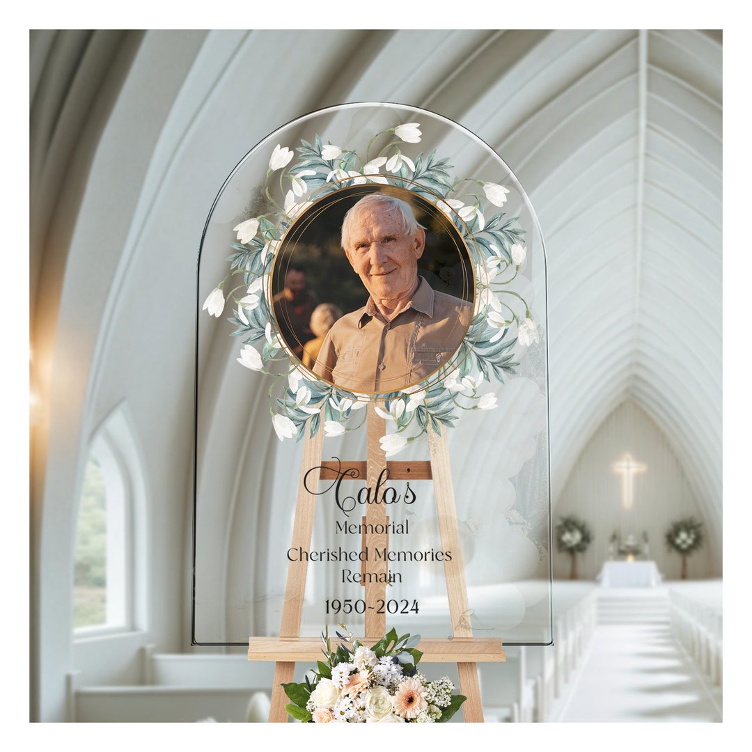 Memorial Signs, Celebration of Life Welcome Sign, Acrylic Funeral ...