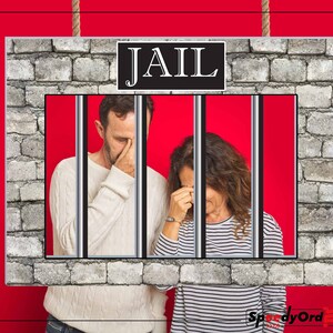 Jail Party Photo Booth Frame, Prison Selfie Prop - Etsy